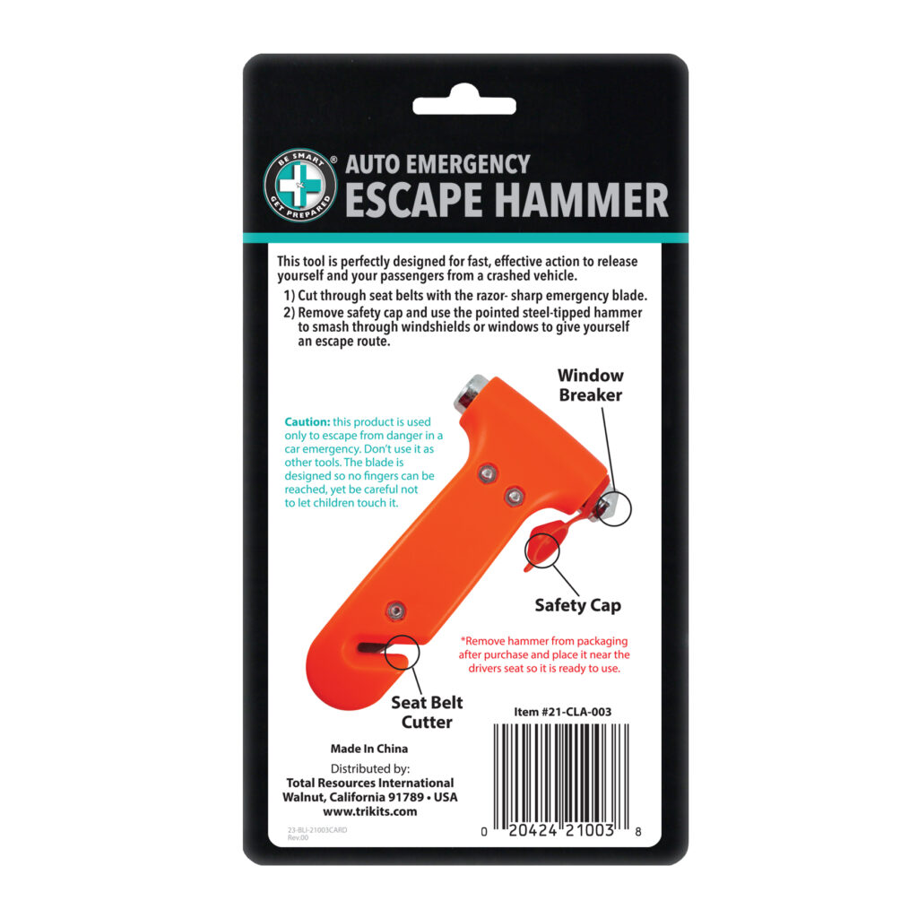 3-in-1 Emergency Escape Hammer - First Aid Plus More