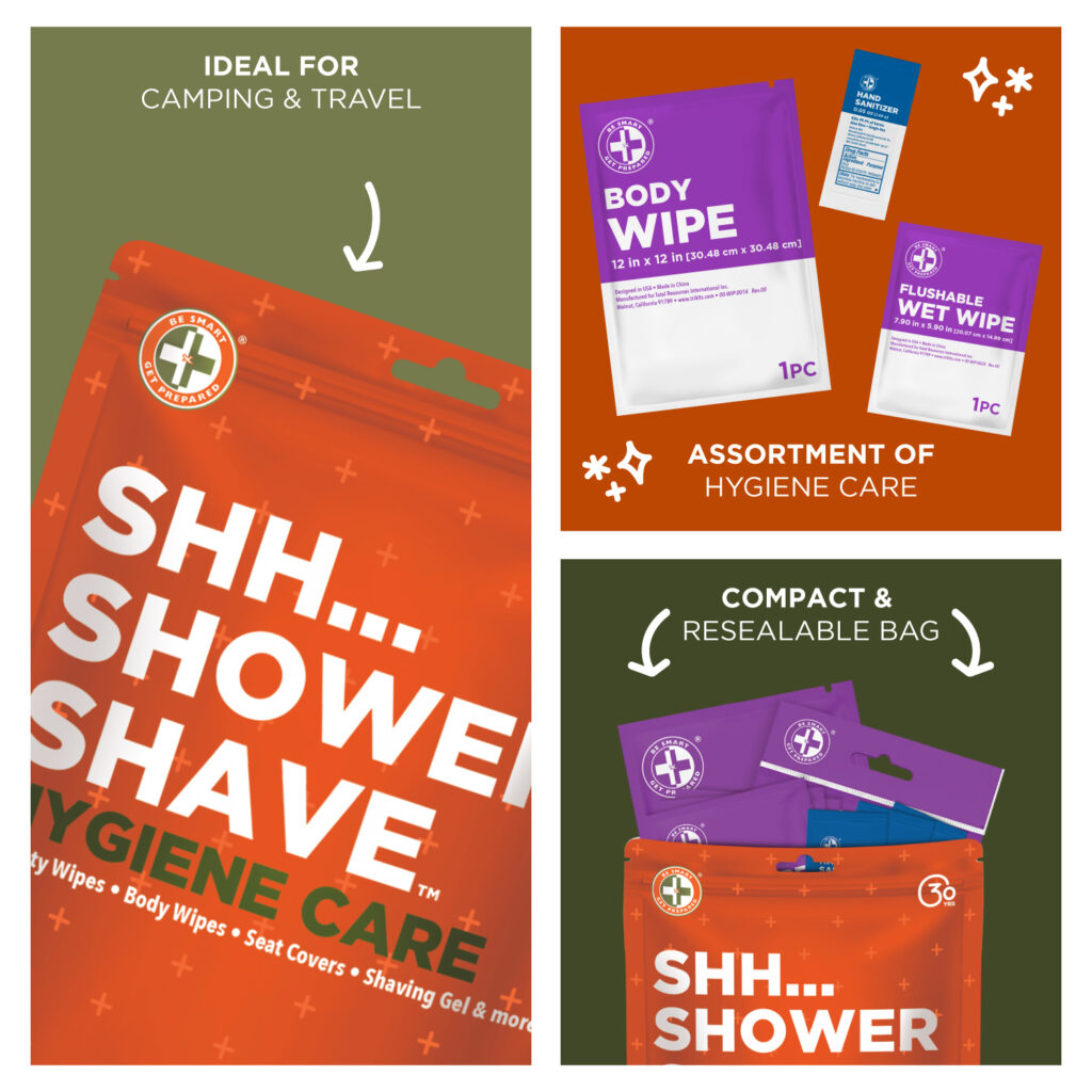 Shh... Shower Shave Hygiene Care - 13 pcs - First Aid Plus More