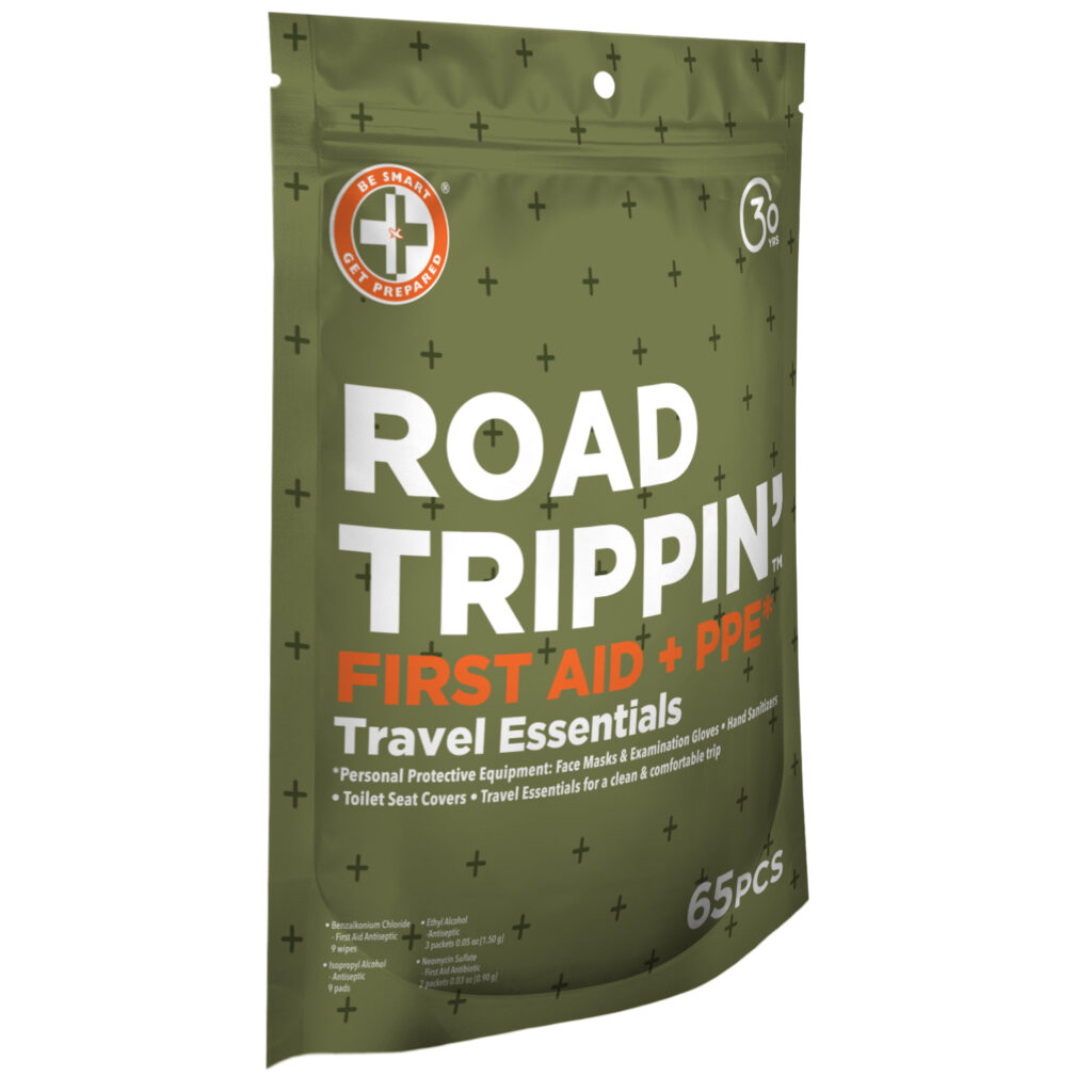 Road Trippin’ First Aid +PPE Travel Essentials - 65 pcs - First Aid ...