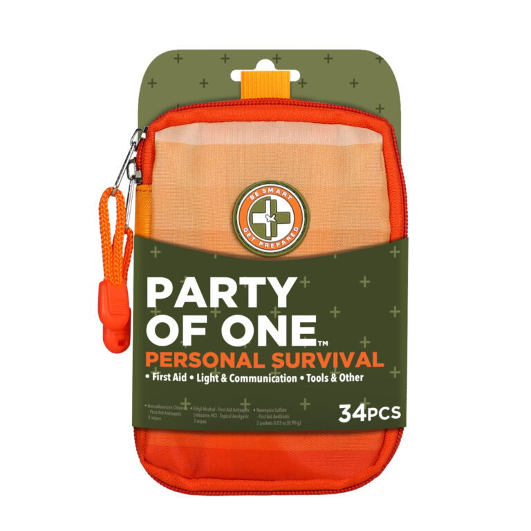 Party of One Personal Survival Kit - 34 pcs - First Aid Plus More
