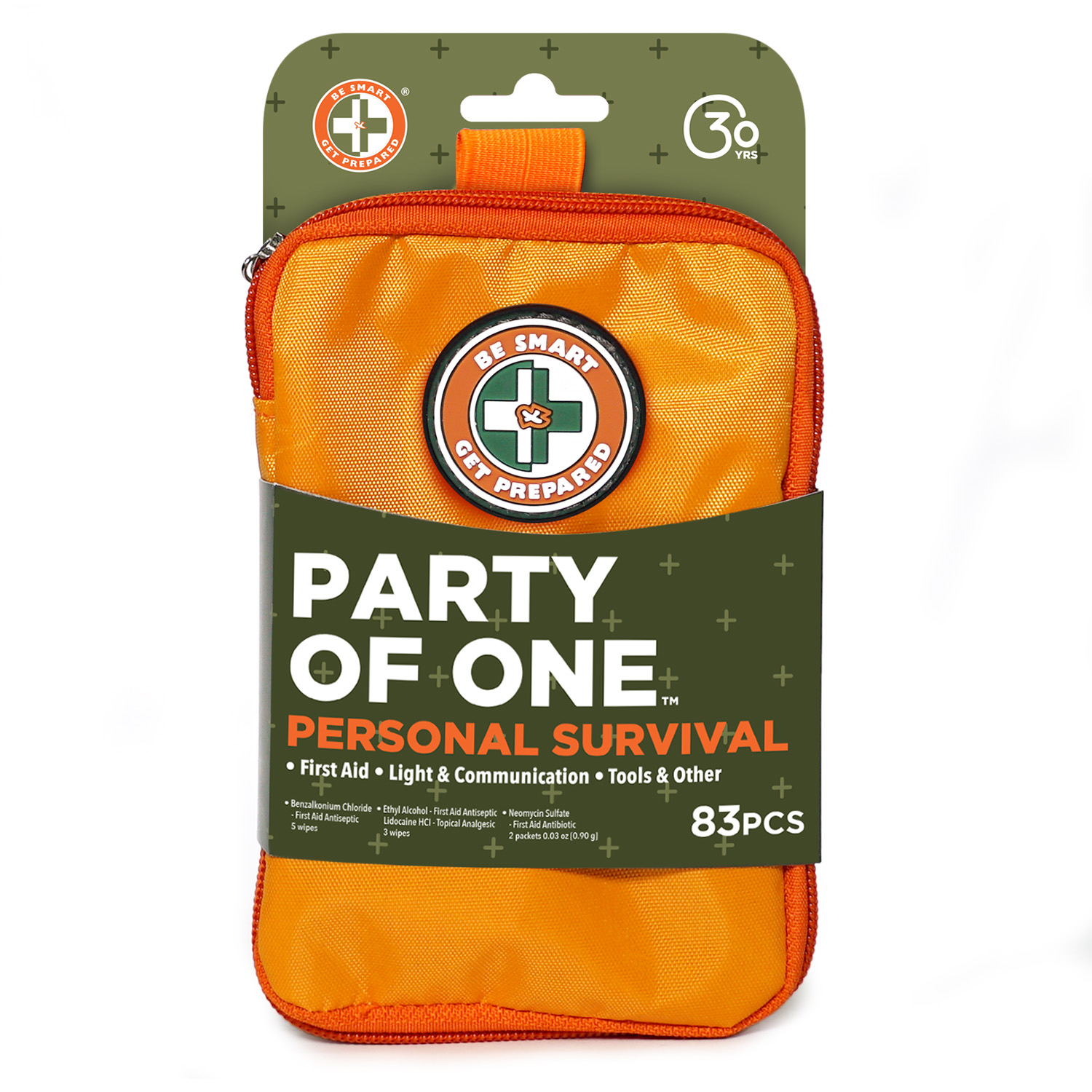 Party of One Personal Survival Kit - 83 pcs - First Aid Plus More