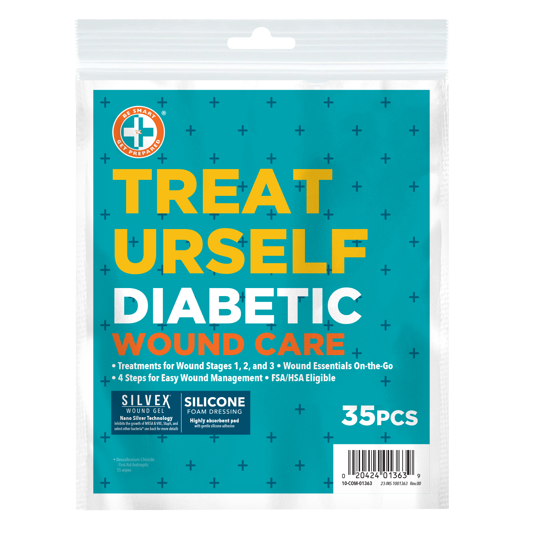 Treat Urself Diabetic Wound Care First Aid kit - 35 Pieces - First Aid ...